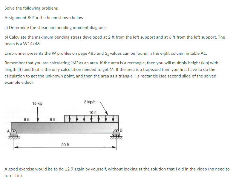 Solved Solve The Following Problem Assignment 8 For The 