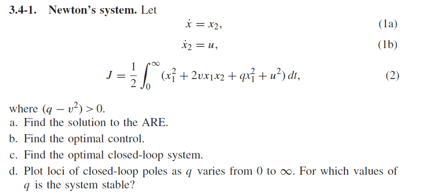 Solved 3.4-1. Newton's system. Let | Chegg.com