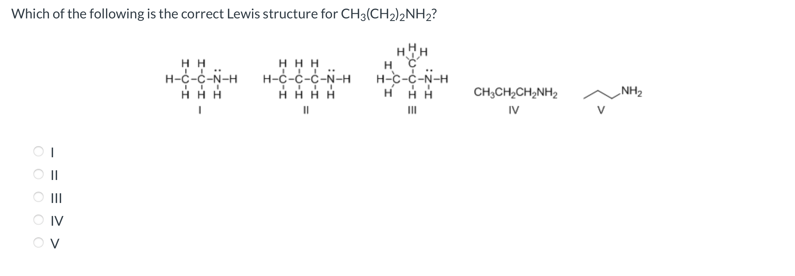 Solved Which of the following is the correct Lewis structure | Chegg.com