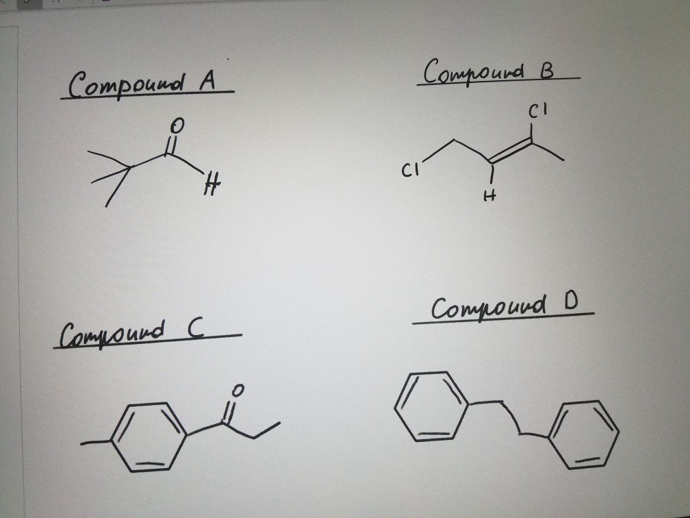 Solved Compound A Compound B Compound D Compound C | Chegg.com