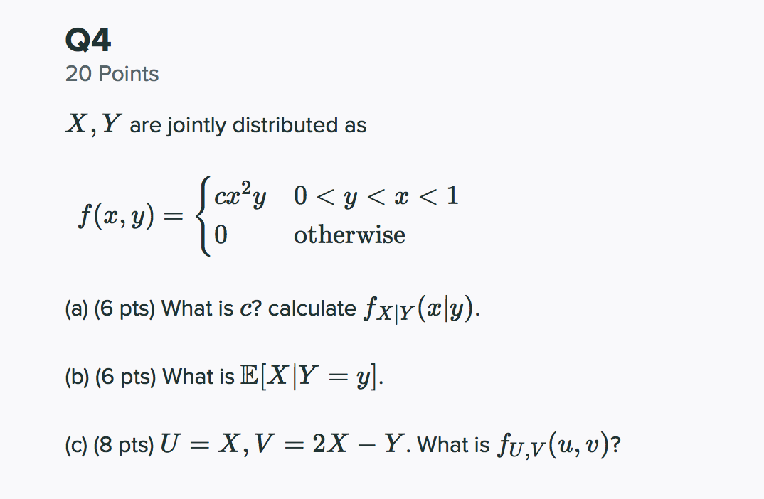 Solved X,Yare jointly distributed | Chegg.com