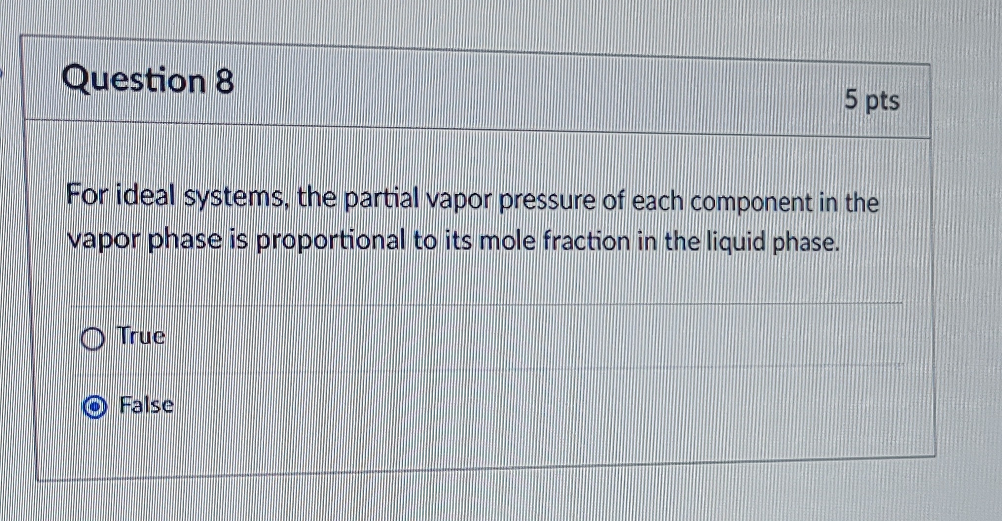Solved For ideal systems, the partial vapor pressure of each | Chegg.com