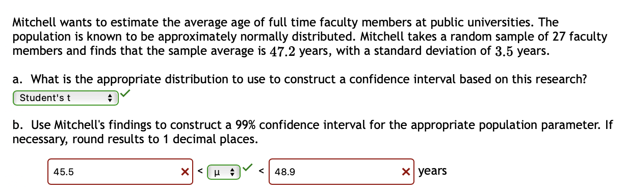 Solved Mitchell wants to estimate the average age of full | Chegg.com
