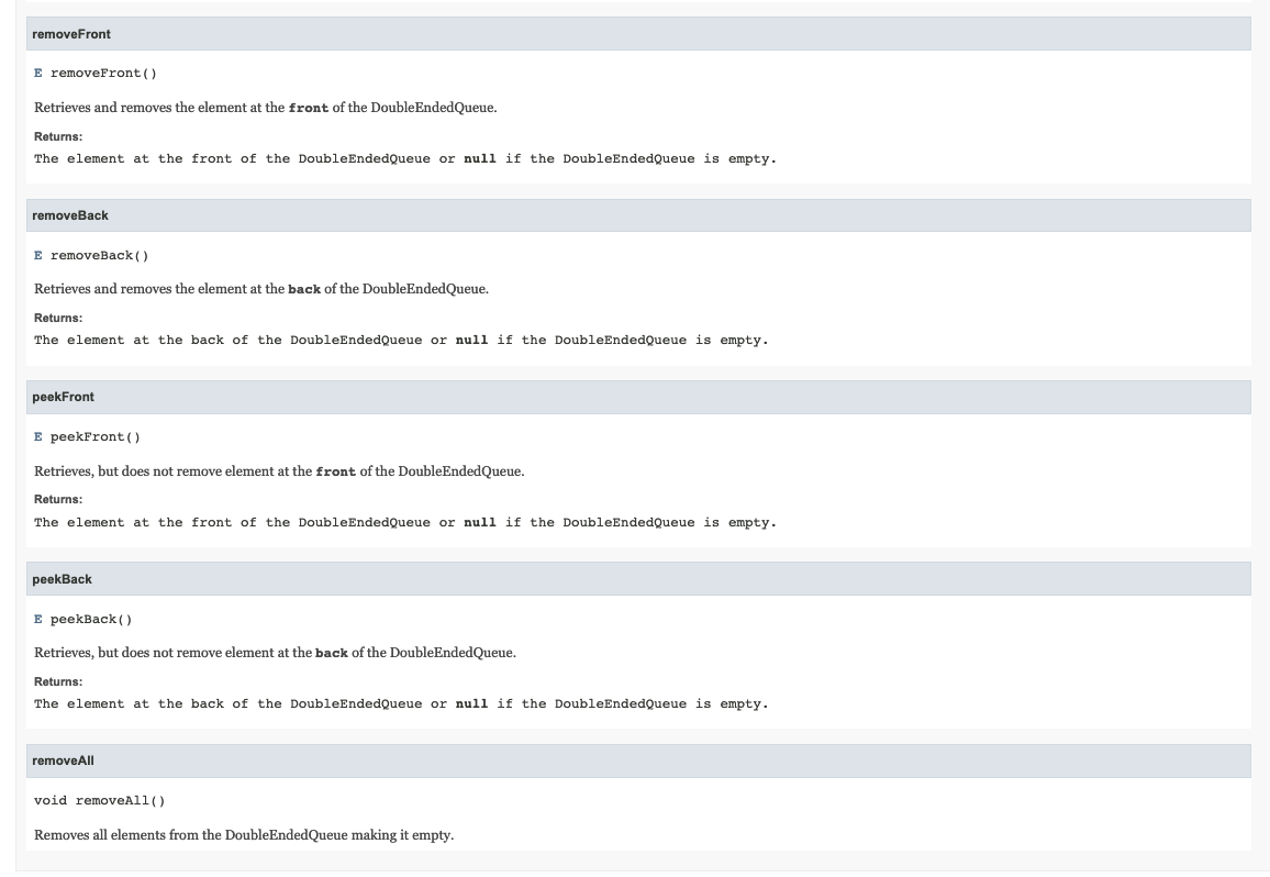 Solved Please Write The Java Code For Doubleendedqueue Chegg