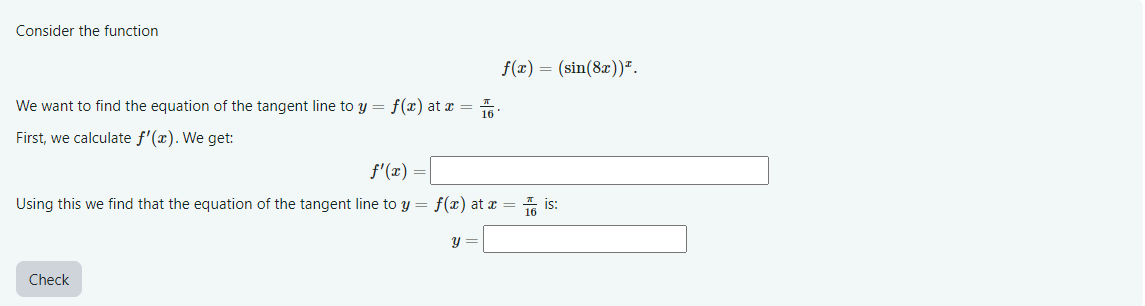 Solved Consider the function f(x)=(sin(8x))x We want to find | Chegg.com