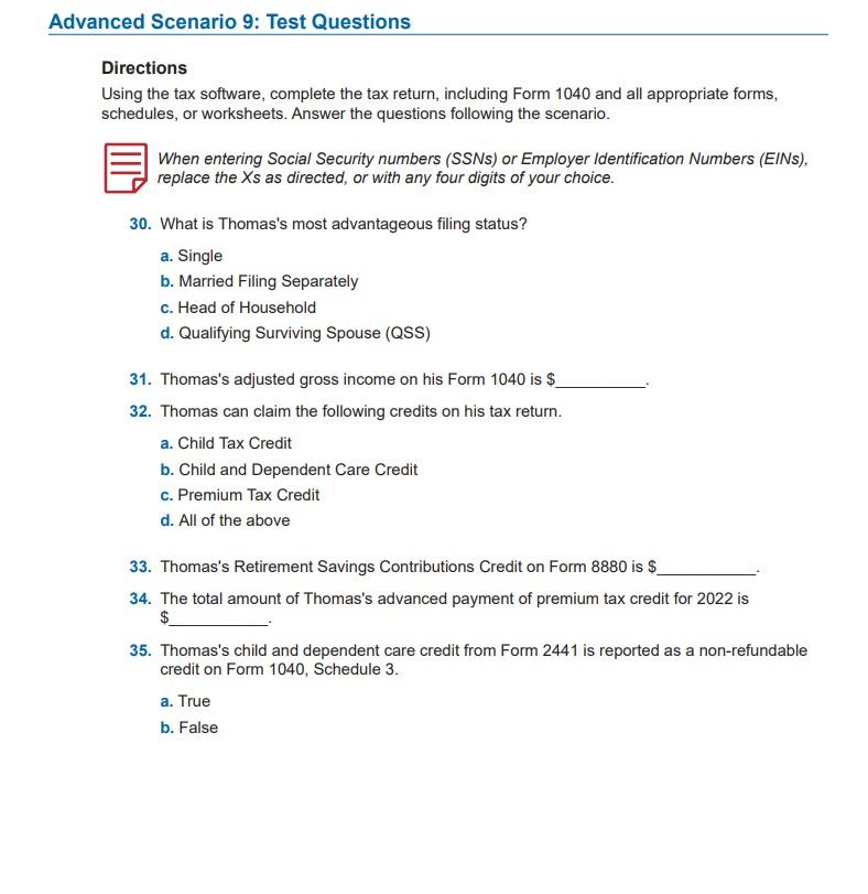 Tax Accounting question about filing status and | Chegg.com