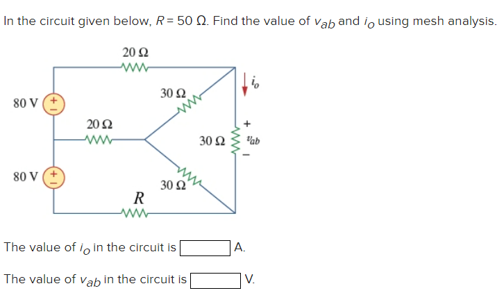 Solved by an EXPERT In the circuit given below, R = 60 Ω. ﻿Find the value | Chegg.com