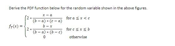 Solved Derive the PDF function below for the random variable | Chegg.com