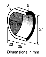 Solved The part shown in the figure is a hemispherical shell | Chegg.com