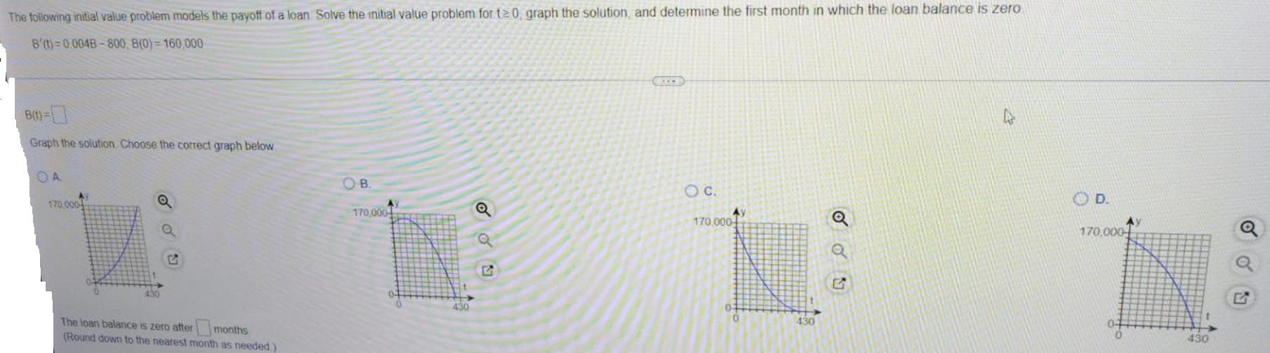 Solved The following initial value problem models the payoff | Chegg.com