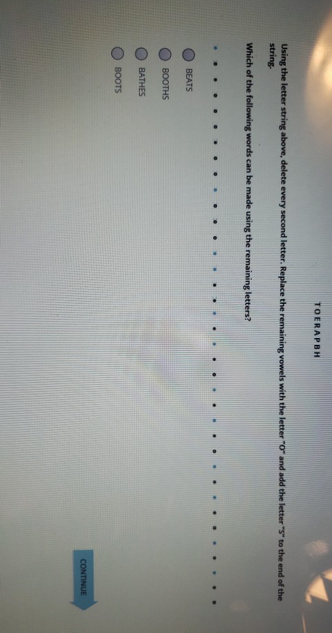 Solved TOERAPBH Using The Letter String Above Delete Every Chegg