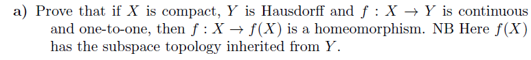 Solved a) Let f :X + Y be a continuous surjection map from a | Chegg.com