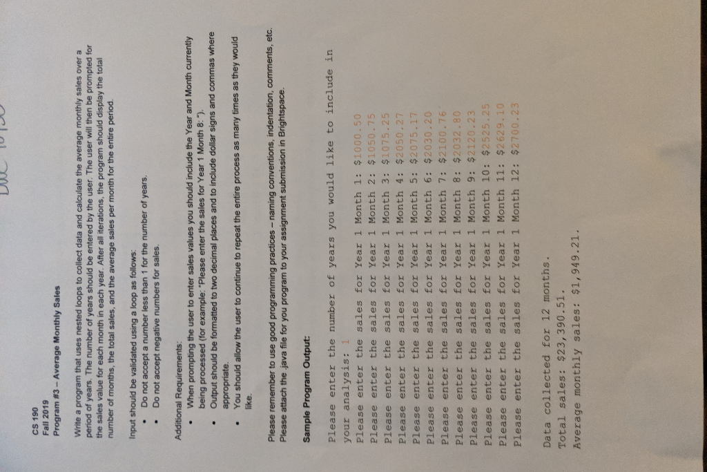 Solved Write a program that uses nested loops to collect | Chegg.com
