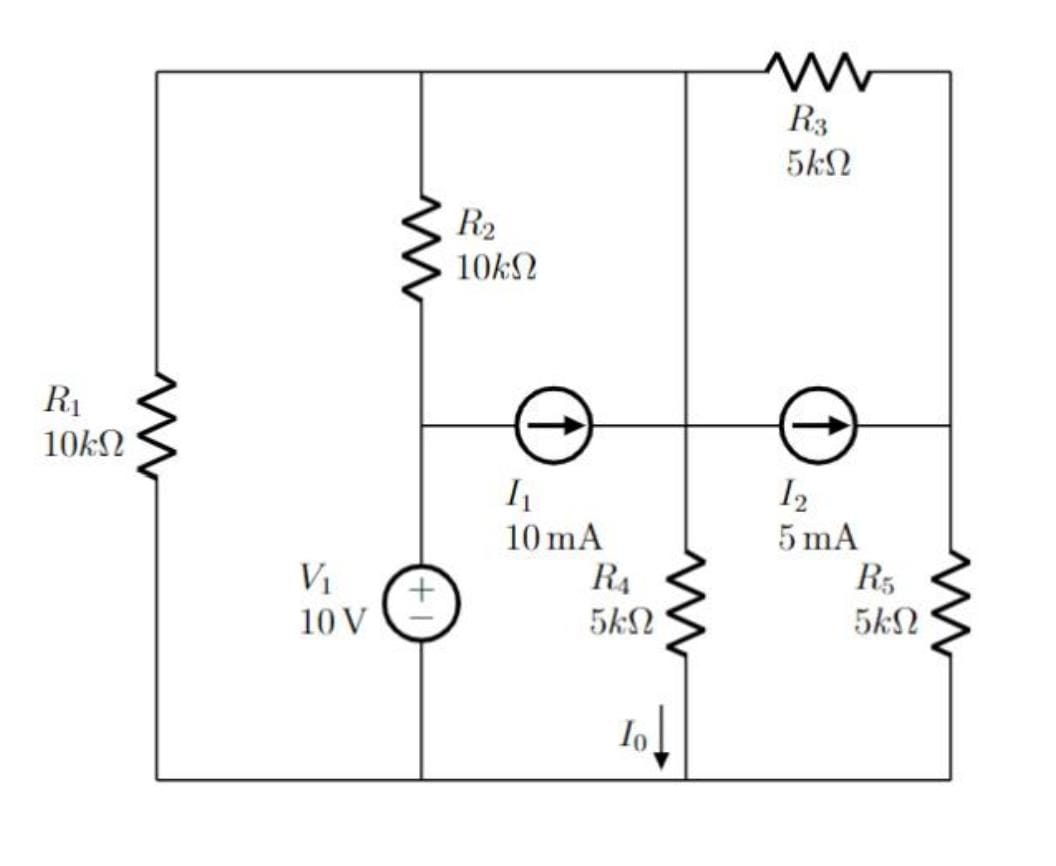 Solved Calculate the current Io in the circuit given in the | Chegg.com