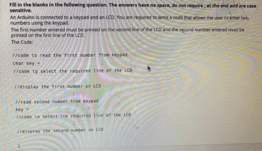 Solved Fill in the blanks in the following question. The | Chegg.com