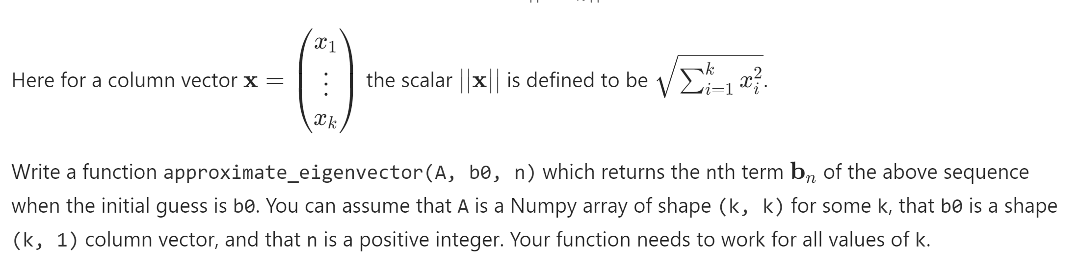 Solved = An eigenvector of an x n matrix A is a nonzero | Chegg.com