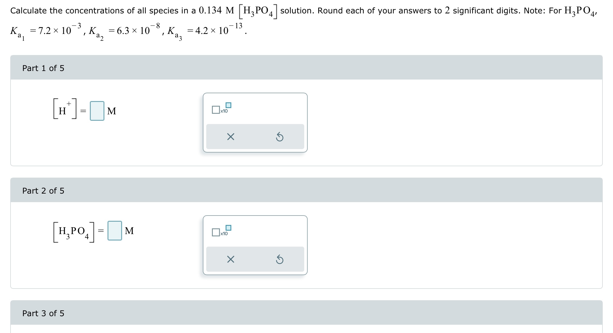 Solved Calculate the concentrations of all species in a | Chegg.com