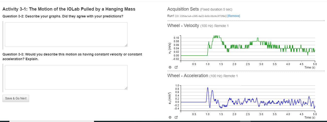 Solved Activity 3-1: The Motion of the IOLab Pulled by a | Chegg.com