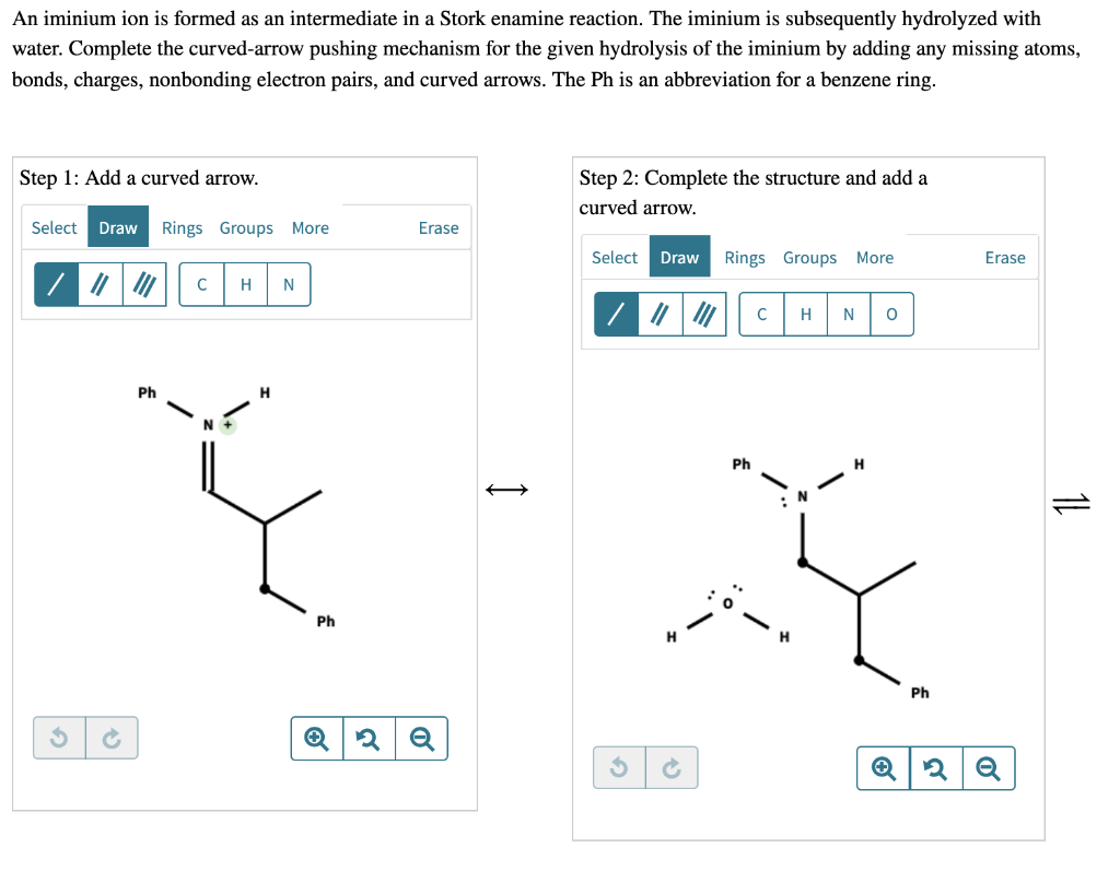 Solved An iminium ion is formed as an intermediate in a | Chegg.com