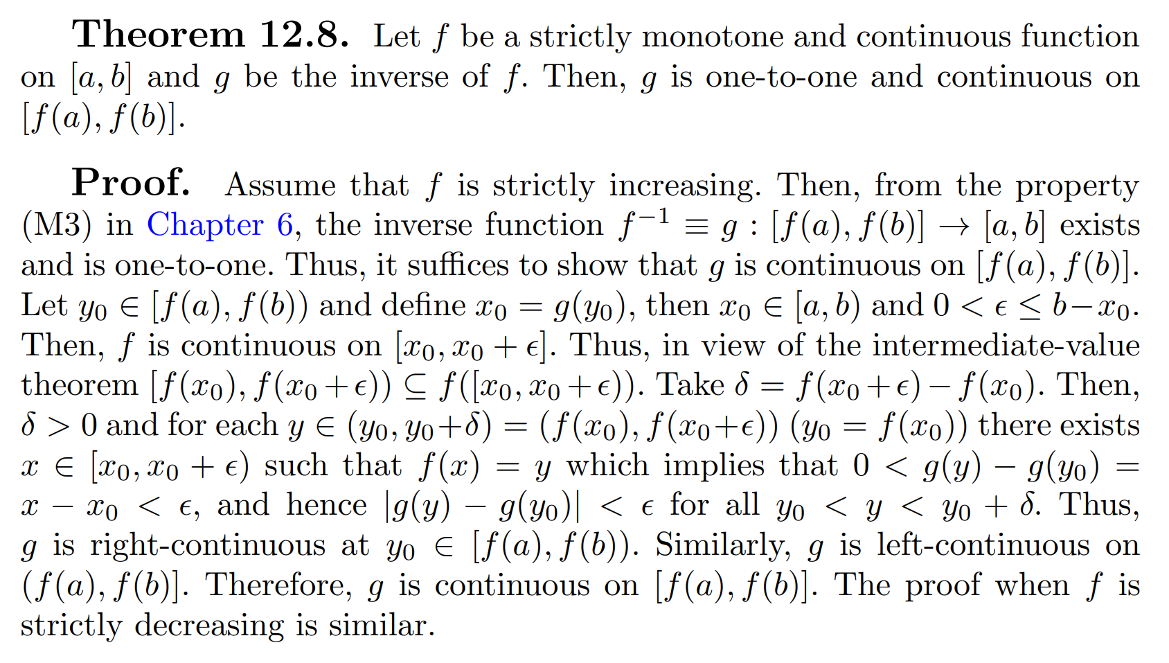 Solved Theorem 12.8. Let f be a strictly monotone and | Chegg.com