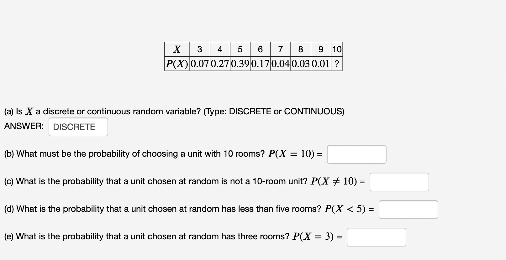 Solved A Is X A Discrete Or Continuous Random Variable 