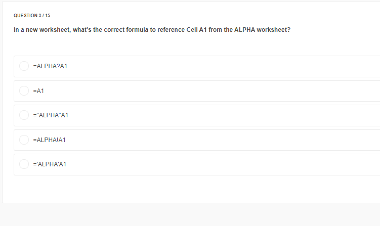 How To Reference Cell A1 From Alpha Worksheet