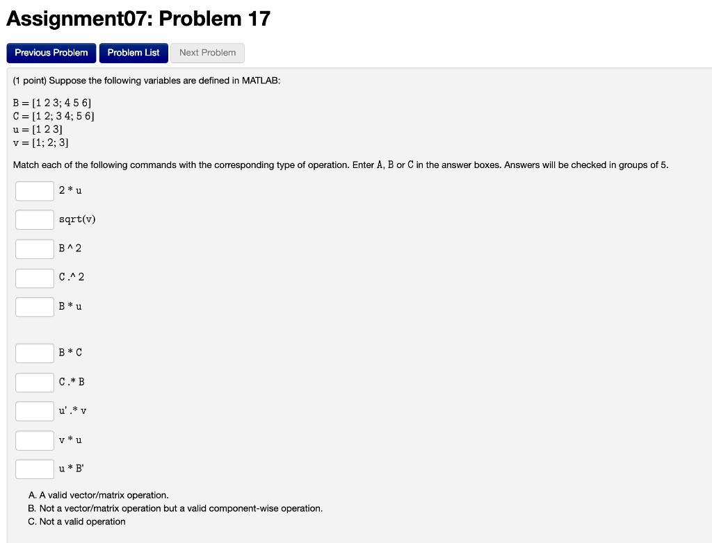 Solved Assignment07: Problem 17 Previous Problem Problem | Chegg.com