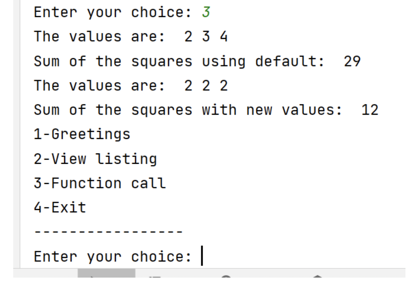 Solved # 1. define a function that will give user 4 choices | Chegg.com