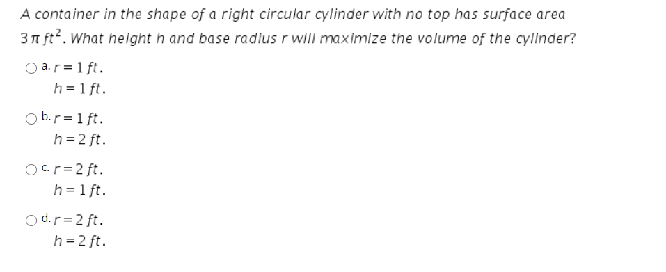 Solved A container in the shape of a right circular cylinder | Chegg.com