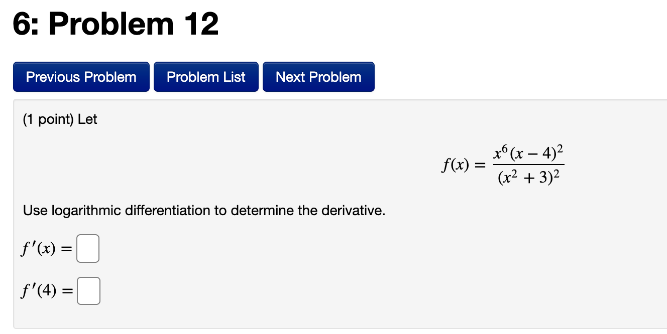 Solved 6 Problem 12 Previous Problem Problem List Next 