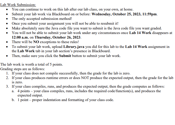 Solved Rules: 1. You are asked to implement Library.java as | Chegg.com