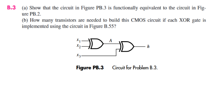 B.3 (a) ﻿Show that the circuit in Figure PB.3 ﻿is | Chegg.com