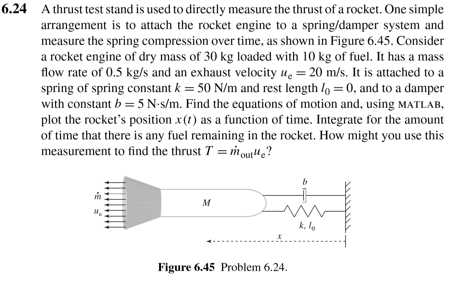 6.24 A thrust test stand is used to directly measure | Chegg.com