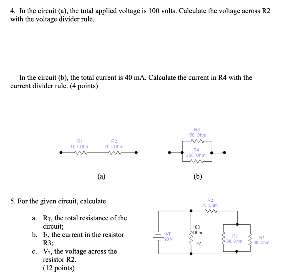 Solved 4. In the circuit (a), the total applied voltage is | Chegg.com