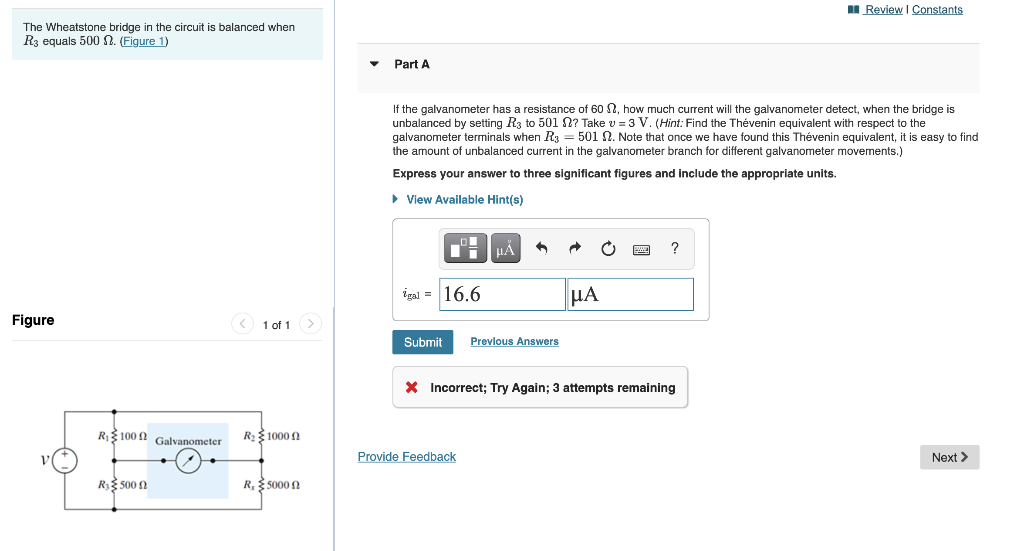 Solved II Review Constants The Wheatstone bridge in the | Chegg.com