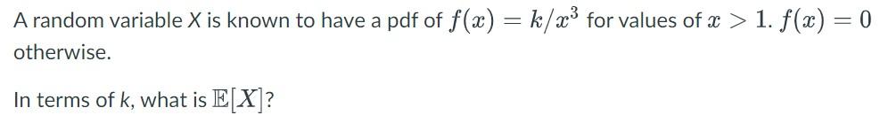 Solved A random variable X is known to have a pdf of | Chegg.com