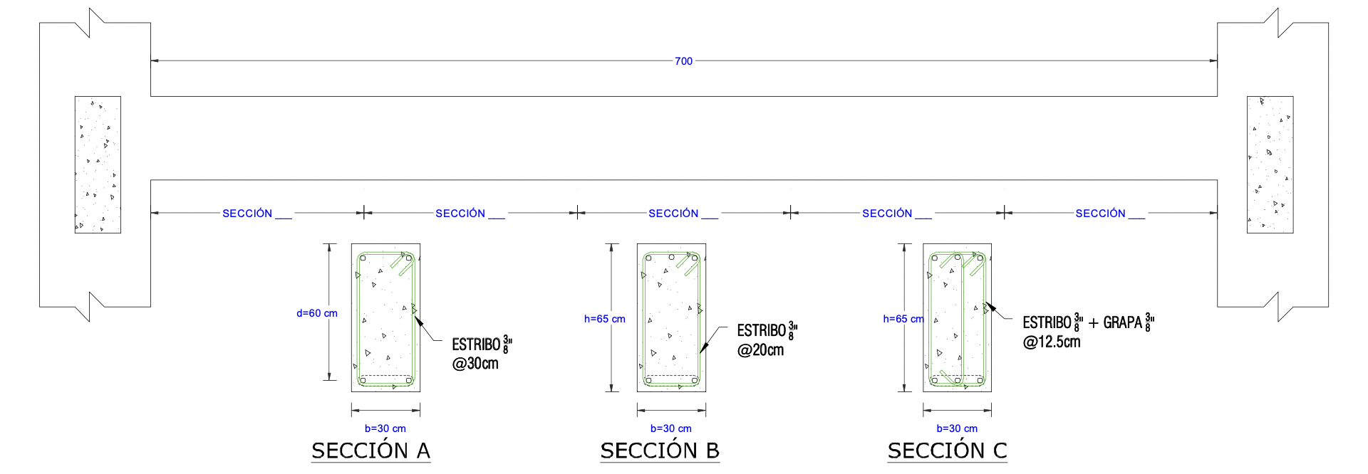 Solved The beam has the following transverse reinforcement, | Chegg.com