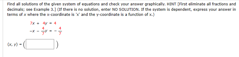 Solved Find all solutions of the given system of equations | Chegg.com
