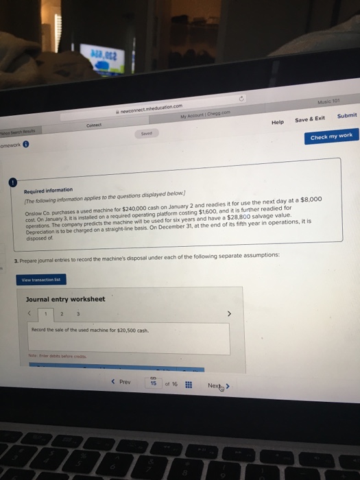 Solved 852 Help Save & Exit Submit Check my work 0 Required | Chegg.com