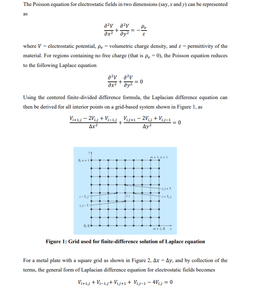 Solved The Poisson equation for electrostatic fields in two | Chegg.com