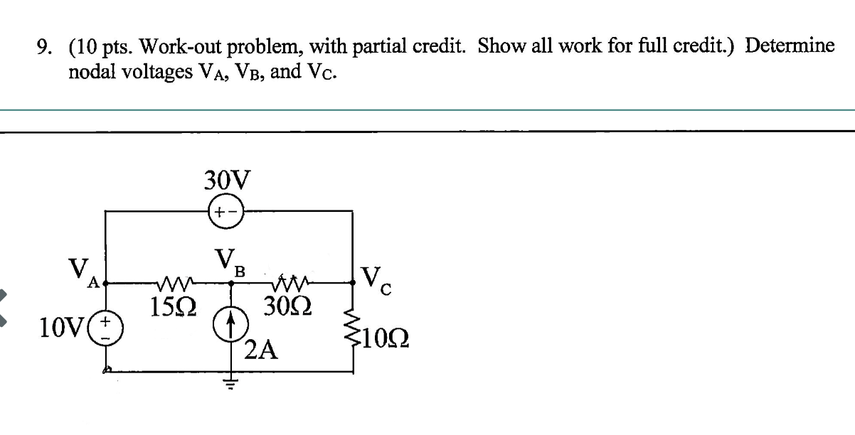 Solved 9. (10 pts. Work-out problem, with partial credit. | Chegg.com
