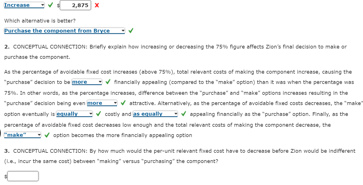 Zion Manufacturing had always made its components | Chegg.com