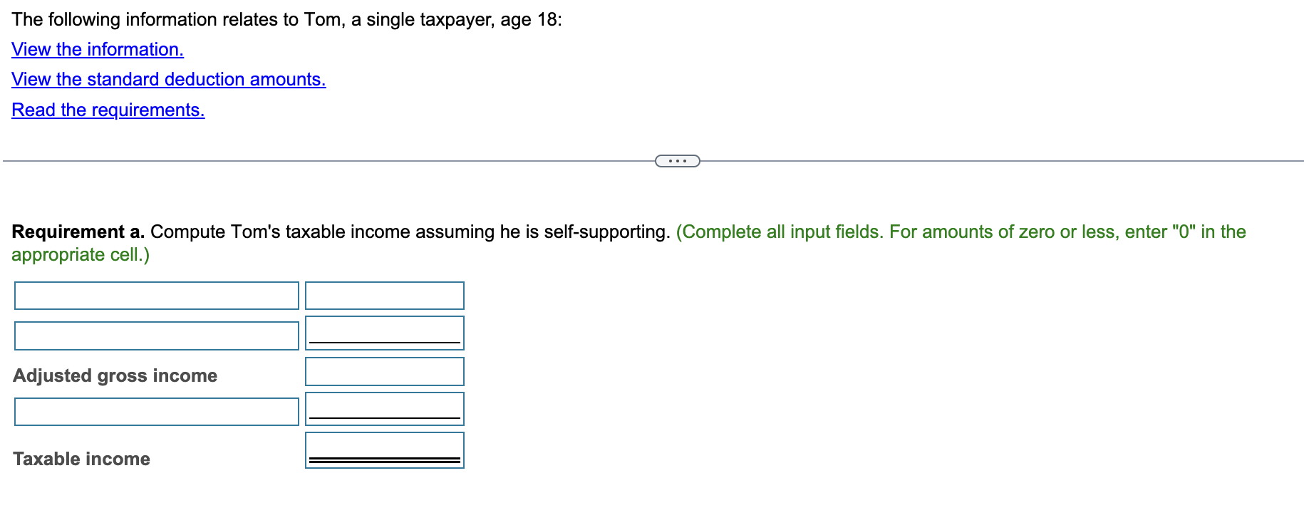 Solved Standard Deduction Amounts The following information | Chegg.com