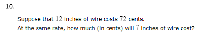 Solved Suppose that 12 inches of wire costs 72 cents. At the | Chegg.com