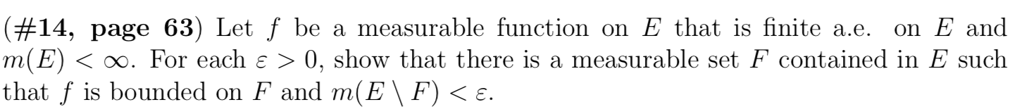Solved 14 Page 63 Let F Be A Measurable Function On E