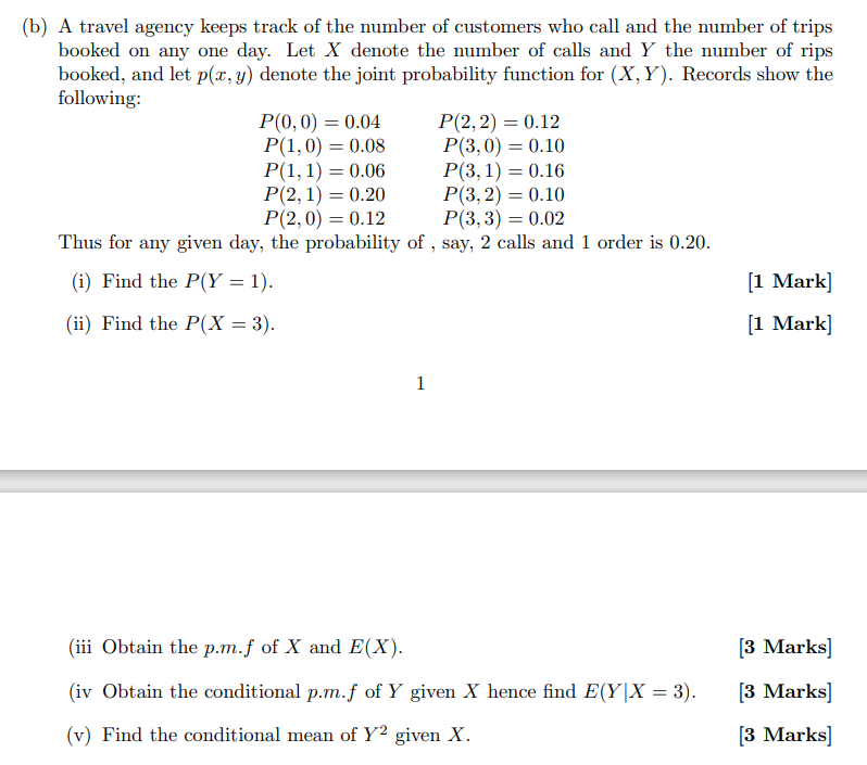 Solved A travel agency keeps track of the number of | Chegg.com