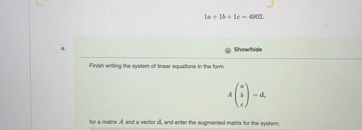 Solved Format: - Enter your solution as a matrix or a column | Chegg.com