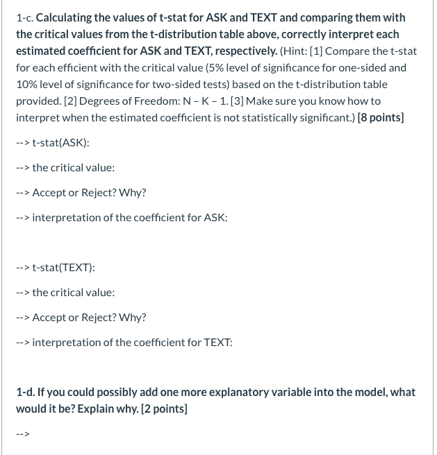 Refer to the Table B-1 below. Table B-1 Critical | Chegg.com