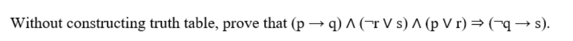 Solved Without constructing truth table, prove that (p | Chegg.com