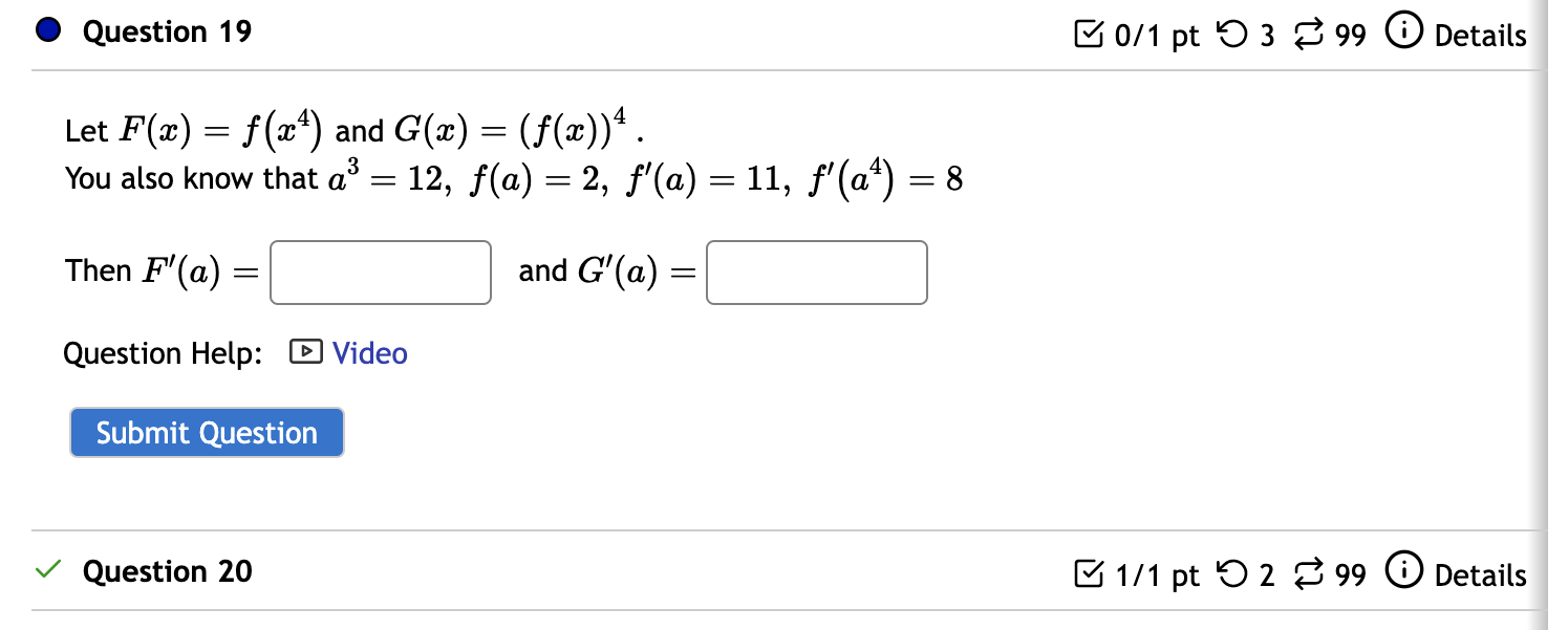 Solved Let F(x)=f(x4) and G(x)=(f(x))4. You also know that | Chegg.com Solved Let F(x)=f(x4) and G(x)=(f(x))4. You also know that | Chegg.com